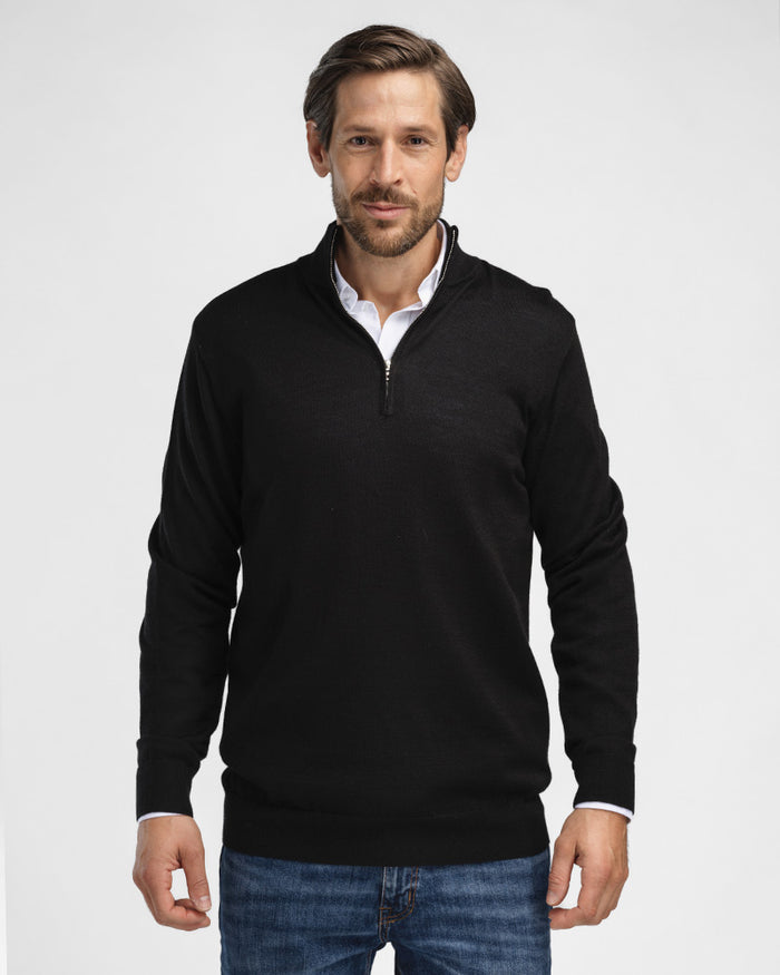 Kvist Merino 3/4-Zip Sort – MediumTall
